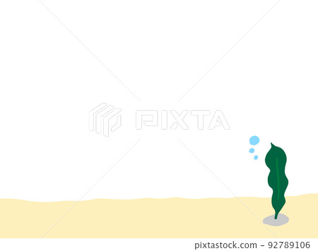 Cute seaweed kelp frame / hand-drawn... - Stock Illustration [92789106 ...