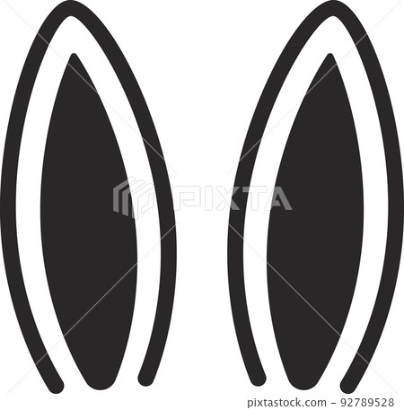 Rabbit Ear Icon. vector illustration. - Stock Illustration [92789528 ...