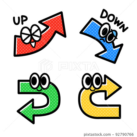 Arrow character set UP DOWN - Stock Illustration [92790766] - PIXTA