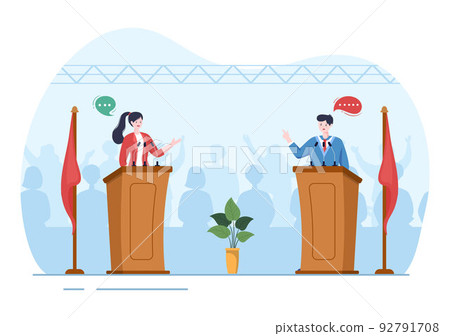 Political Candidate Cartoon Hand Drawn... - Stock Illustration ...