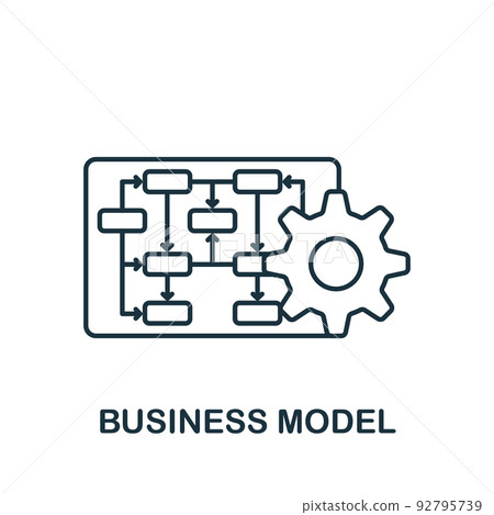 Business Model icon. Monochrome simple icon for... - Stock Illustration ...