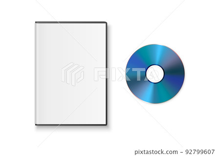 Vector 3d Realistic Blue CD, DVD with Plastic... - Stock Illustration ...