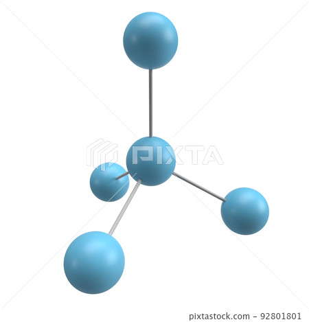 3D illustration of a molecular model of diamond - Stock Illustration ...