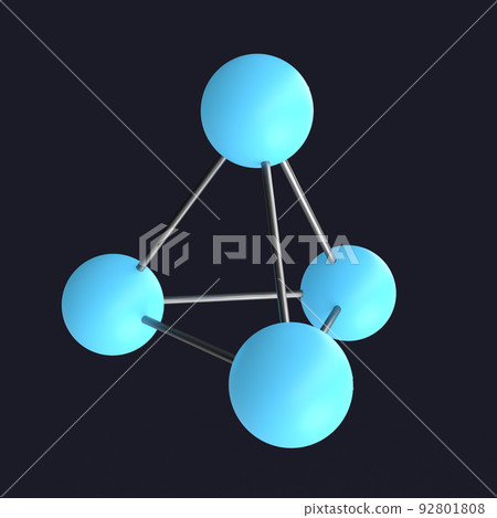 3D illustration of a molecular model of a... - Stock Illustration ...