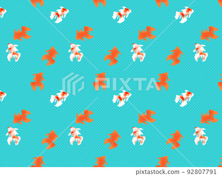 Cute goldfish pattern background, seamless - Stock Illustration ...
