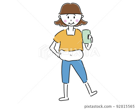 Overeating and gaining weight Super fat... - Stock Illustration ...