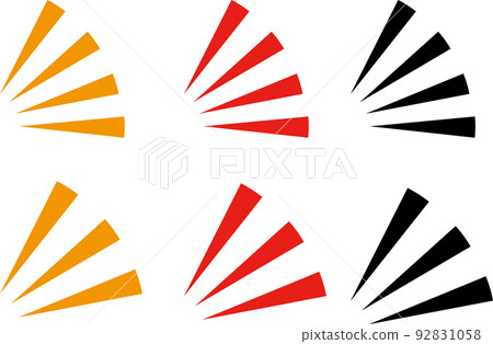 Emphasis attention notice comic mark icon set - Stock Illustration ...