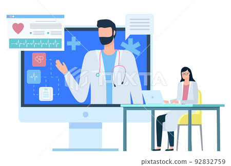 Medical Consultation, Doctor and Diagnosis Vector - Stock Illustration ...