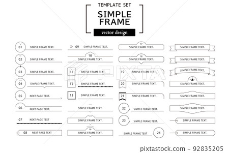 headline title template set - Stock Illustration [92835205] - PIXTA
