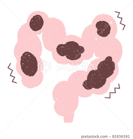 hand drawn constipation twisted intestine - Stock Illustration ...