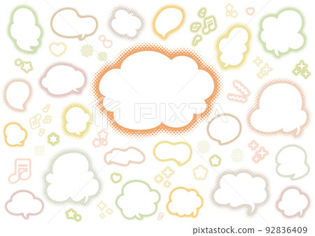 Hand drawn speech bubble set \Autumn/ - Stock Illustration [92836409 ...