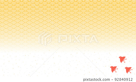 Japanese pattern background material plover... - Stock Illustration ...