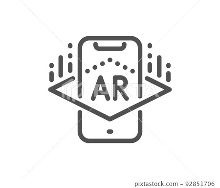 Augmented reality phone line icon. VR... - Stock Illustration [92851706 ...