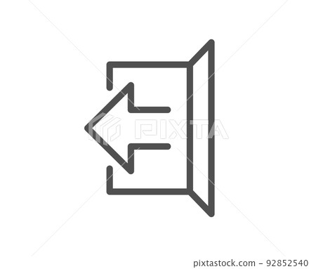 Logout arrow line icon. Sign out symbol.... - Stock Illustration ...
