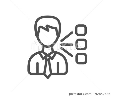 Third party line icon. Team leader sign.... - Stock Illustration ...