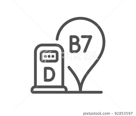 Diesel station line icon. Filling station... - Stock Illustration ...