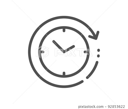 Time change line icon. Clock sign. Watch... - Stock Illustration [92853622] - PIXTA