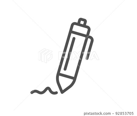 Signature line icon. Written pen sign.... - Stock Illustration ...