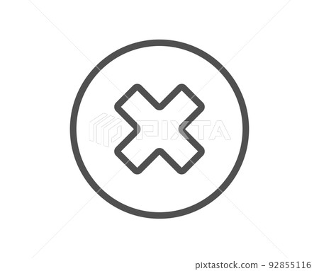 Delete line icon. Remove sign. Cancel or Close... - Stock Illustration ...