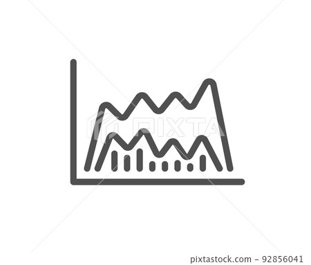 Investment chart line icon. Economic graph... - Stock Illustration ...