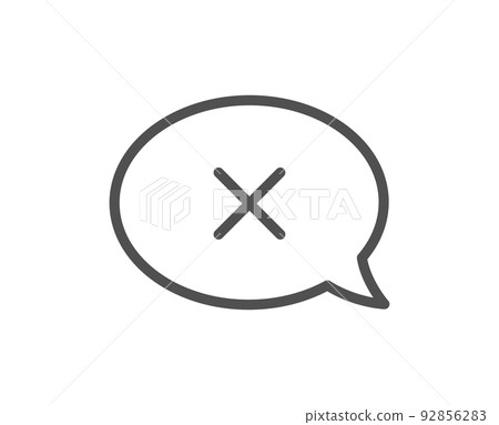 Reject message line icon. Decline or remove... - Stock Illustration ...
