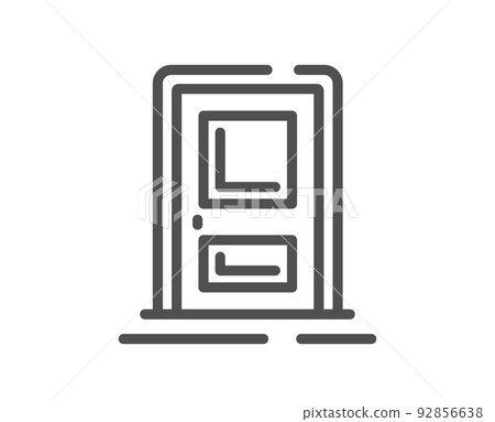 Entrance line icon. Entry door sign. Building...-插圖素材 [92856638] - PIXTA圖庫