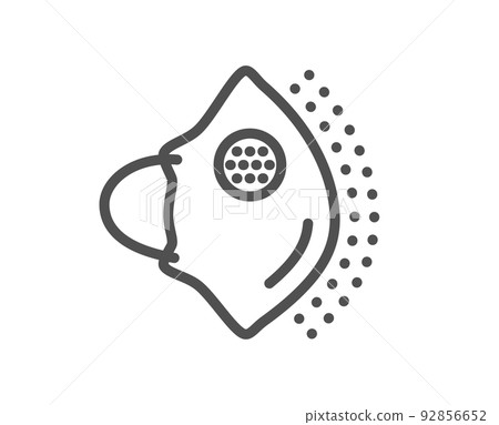 Medical mask N95 line icon. Safety breathing... - Stock Illustration ...