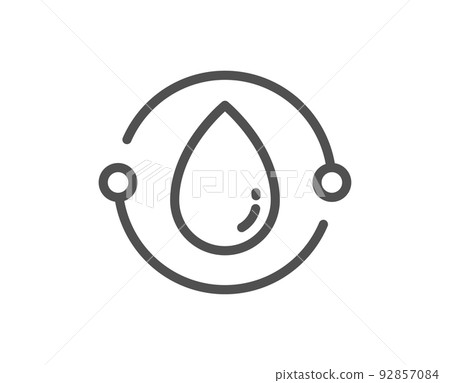 Cold-pressed oil line icon. Organic tested... - Stock Illustration ...