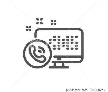 Web call center service line icon. Phone... - Stock Illustration ...