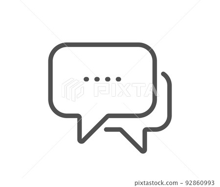 Message line icon. Chat comment sign. Speech... - Stock Illustration ...