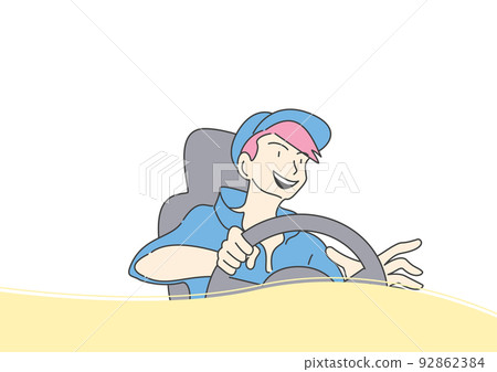 driver with a smile - Stock Illustration [92862384] - PIXTA