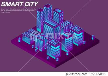Isometric Future City. Real estate and... - Stock Illustration ...