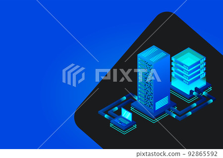 Transfer of user data to the server. Data... - Stock Illustration ...