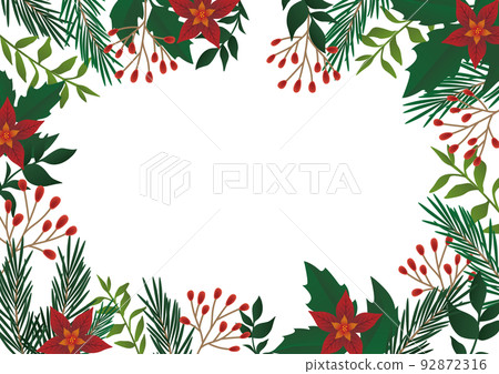 Christmas decoration background frame - Stock Illustration [92872316 ...