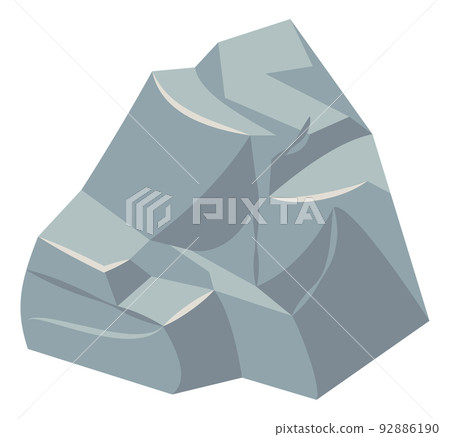 Stone form. Natural rock rough solid shape - Stock Illustration ...