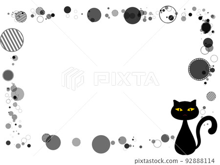 halloween frame black cat icon black - Stock Illustration [92888114 ...