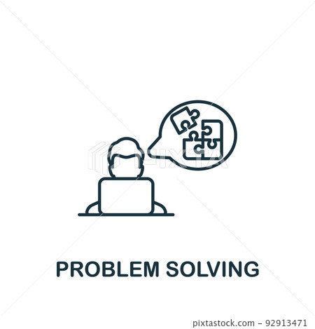 Problem Solving icon. Monochrome simple icon... - Stock Illustration ...