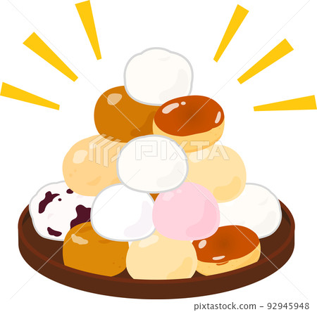 Buns piled up in large quantities - Stock Illustration [92945948] - PIXTA