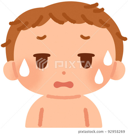 baby sweating - Stock Illustration [92958269] - PIXTA