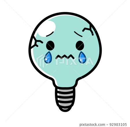 Broken light bulb character crying illustration... - Stock Illustration [92983105] - PIXTA