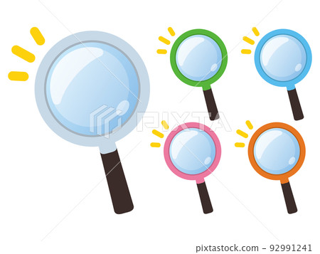 Illustration of a magnifying glass Color... - Stock Illustration ...