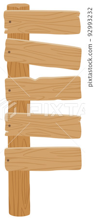 Simple wooden information signboard / type with... - Stock Illustration ...