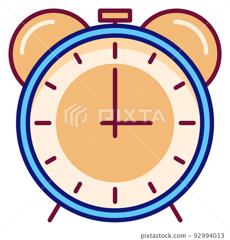 Reminder icon. Alarm clock line symbol. Color... - Stock Illustration ...