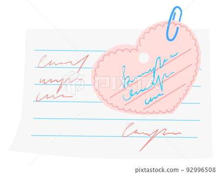 Love note cartoon icon. Heart shaped paper scrap - Stock Illustration ...