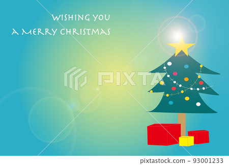 Christmas card with tree and lights - Stock Illustration [93001233] - PIXTA