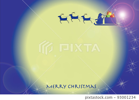 Christmas card with flying santa claus and... - Stock Illustration ...