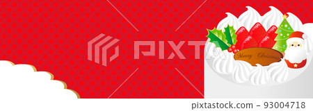 Banner frame Christmas cake Santa Claus... - Stock Illustration ...