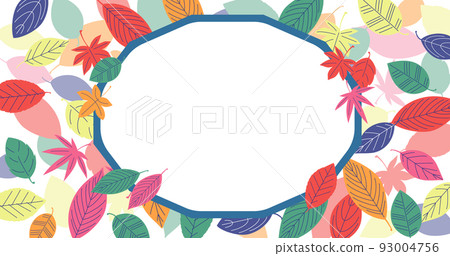 Fashionable and cute Scandinavian leaf frame... - Stock Illustration ...