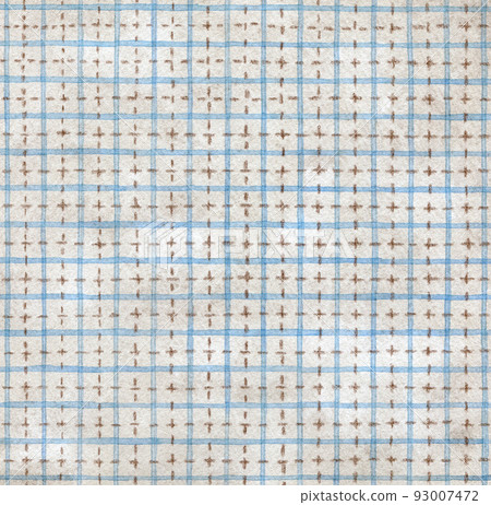 Watercolor hand-painted check pattern... - Stock Illustration [93007472 ...