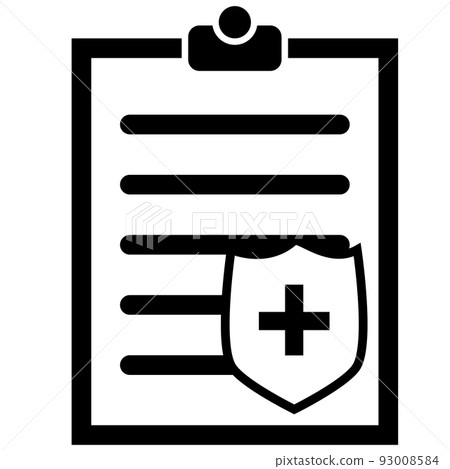 medical insurance icon on white background.... - Stock Illustration ...